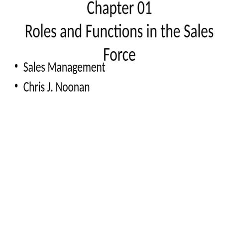 Comprehensive Guide to Roles and Functions in the Sales Force ...