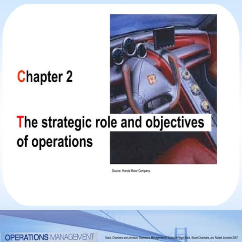 Role of operations, objectives of operations | PPT