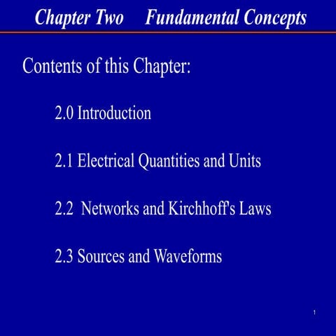 Fundamental concepts of electrical engineering | PPT