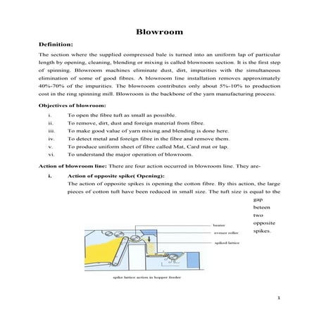 Chapter 02-Blowroom Make a spin plan using the given data. [4+4+4=12 ...