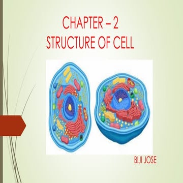 Structure of cell Chapter 02 - Structure of cell | PDF