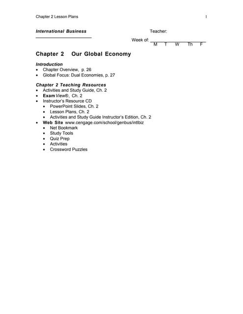 Chapter 02 lesson plans | PDF Chapter 02 lesson plans | PDF