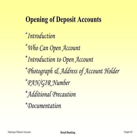 Opening of Deposit Accounts | PDF