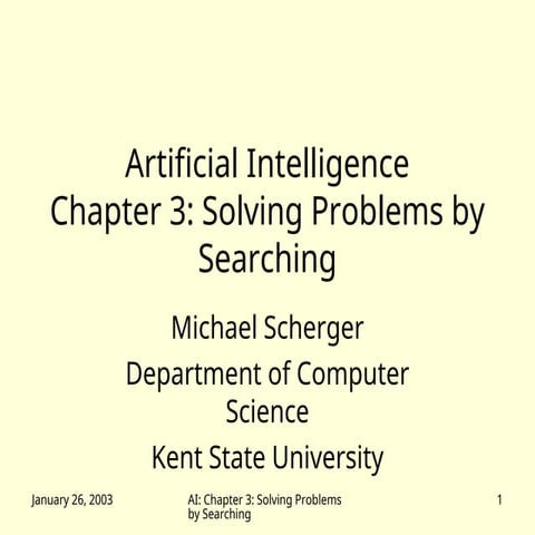 Artificial intelligence chapter three power point | PPT
