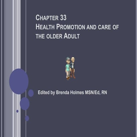 Chapter 033 Health Promotion | PPT