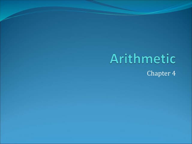 Chapter 04 Alu Operationppt
