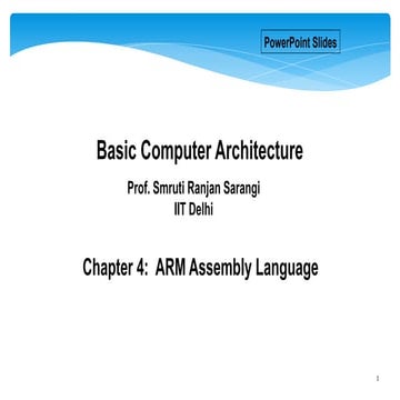 Chapter04armassembly Arm Assembly Language Is The Low Level Programmingpptx 