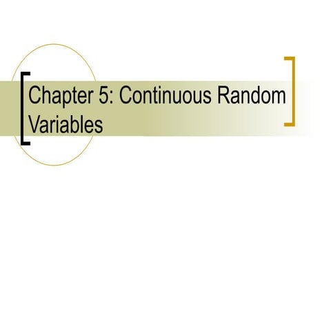 Statistics and probility CHapter 5 - continuous random variable | PPT