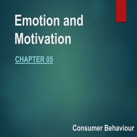 Chapter #05 Motivation and Emotion.ppt