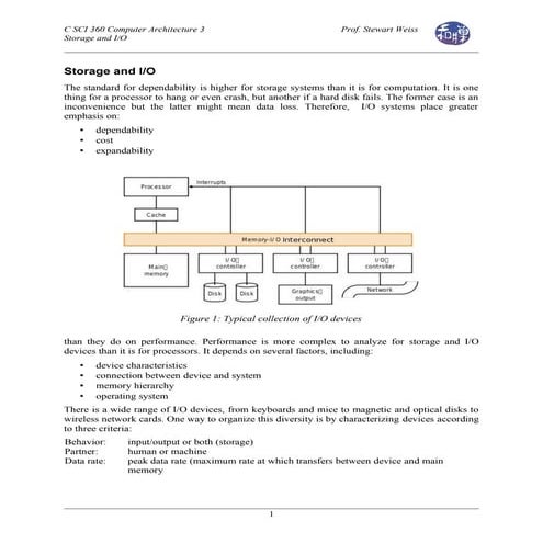 Storage and I/O | PDF