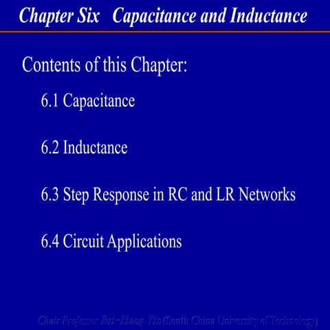 Chapter 06.ppt Capacitance and inductance | PPT