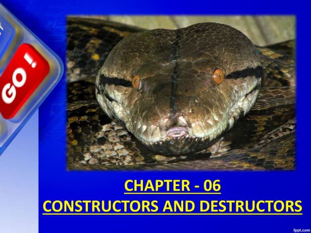 Chapter 06 constructors and destructors | PPT Chapter 06 constructors and destructors | PPT