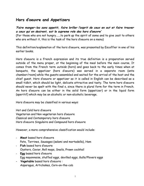 French classical menu | PDF