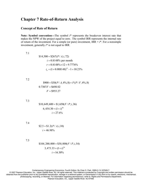 Engineering economics formula sheet | PDF