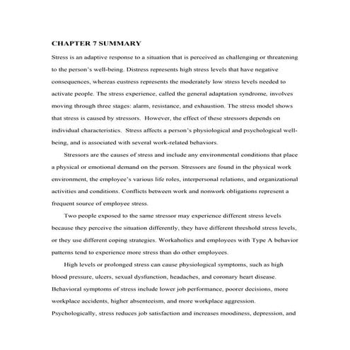 Chapter 07 Summary | DOC