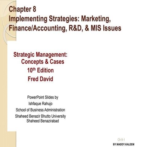 Strategic Management: Concepts & Cases Chapter 08 | PPTX