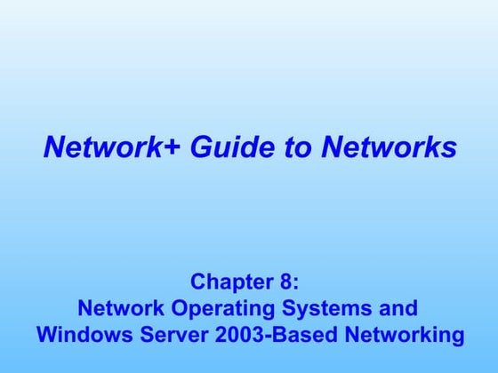 Network Operating System Ppt 