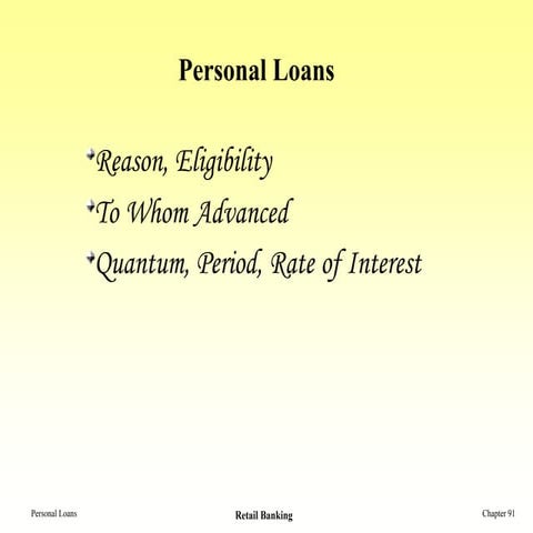 Personal Loans | PPT