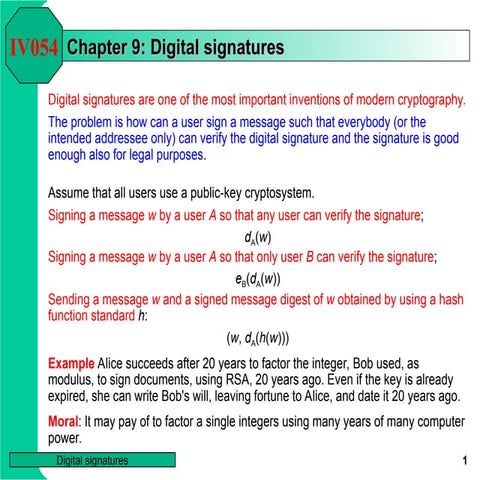 various Digital signatures algorithms.ppt