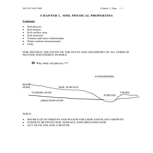 Soil Physical Properties for the measurements | PDF | Geology | Science