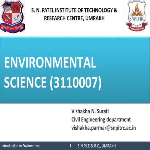 Environmental science Gtu 1st semester all chapters ppt | PDF