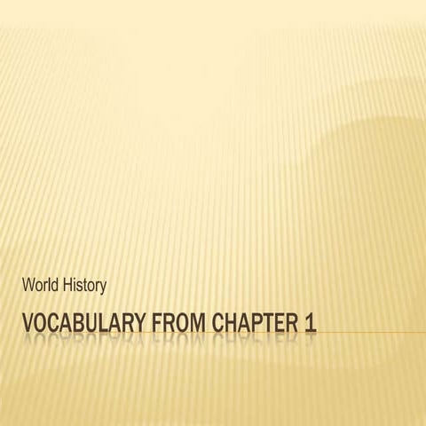 Vocab and Main Ideas for Chapter 1 | PPT
