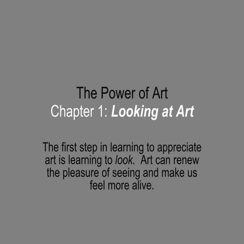 The Power of Art - Chapter 1 | PPT