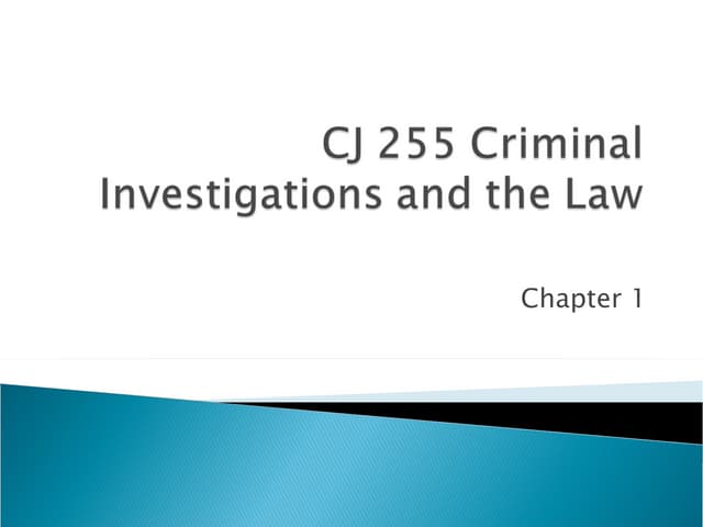 Crime Scene Management: First Responding Officer | PPTX