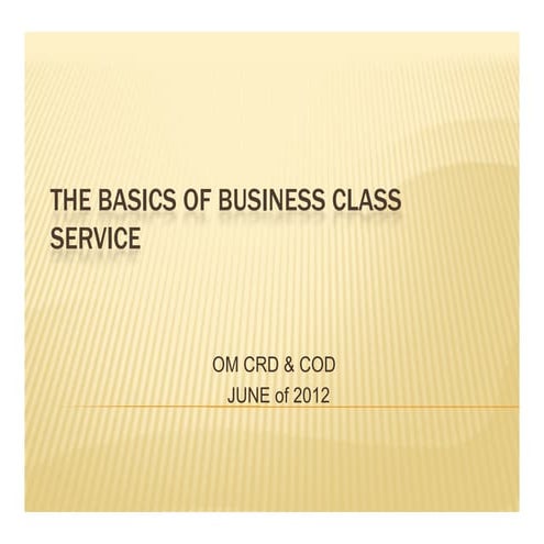 Types Of Airline Services | PPTX