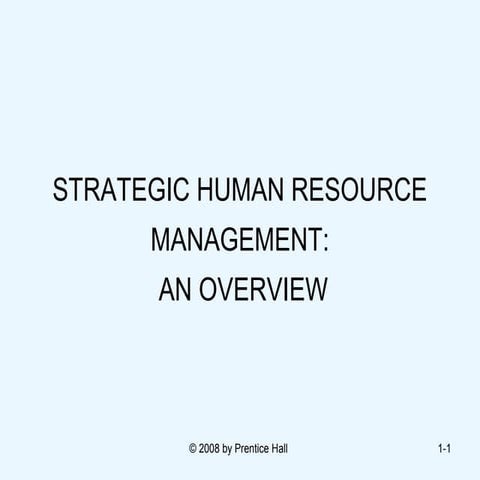 Strategic HRM overview | PPT