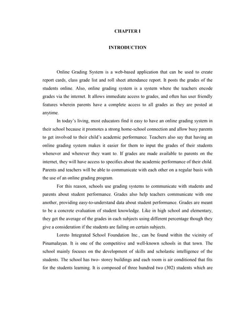 Case study online grading system | DOCX