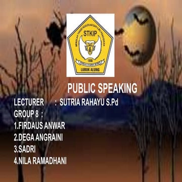 Chapter 1 public speaking | PPT | Free Download