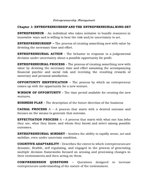 Entrepreneurship Chapter #1.ppt