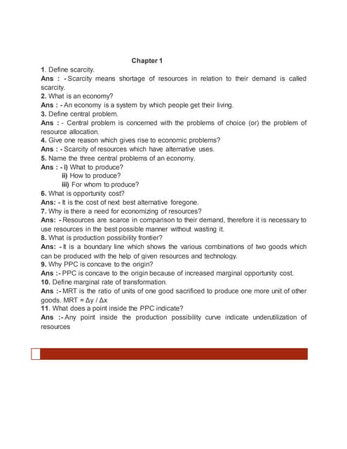 Study guide unit 1 – introduction to economics | DOCX