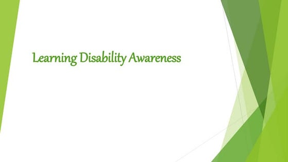 Learning disability Awareness, LD, Learning Disability qualification | PDF