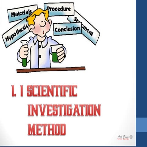 Chapter 1 SCIENTIFIC INVESTIGATION | PPS