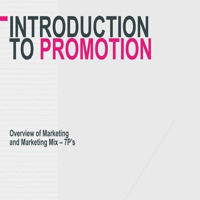 Introduction To Promotion | PPTX