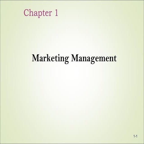 Introduction to Marketing Management | PPT