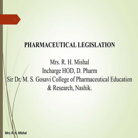 Pharmaceutical legislation | PDF