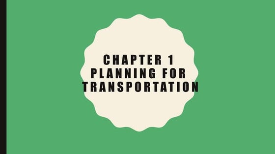 Transport Planning.pptx transport planning , | PPT