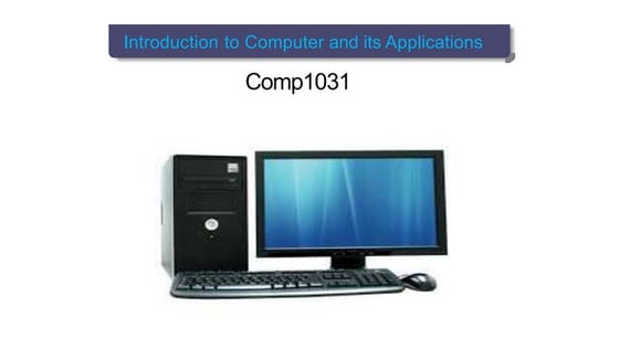 Lecture 1 introduction to computing | PPTX