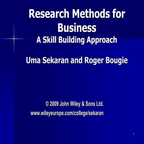 1. introduction to business research | PPT