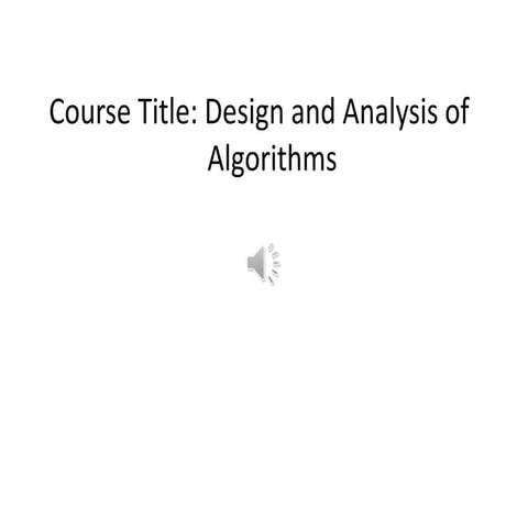 Chapter11 Introduction To Design And Analysis Of Algorithmppt 3168