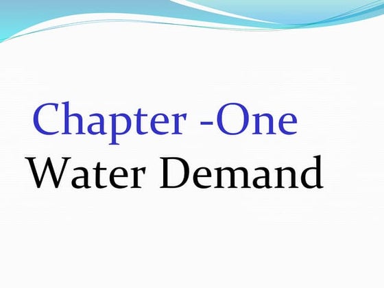 Water demand | PPTX