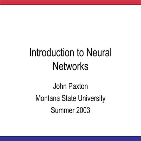 chapter one introduction to nueral networks | PPT