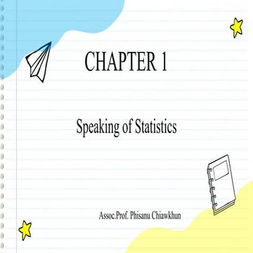 Statistics & Reasoning Chaper 1 ChiangMaiUniversity | PPT