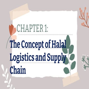 The concept of halal logistics and supply chain | PPTX