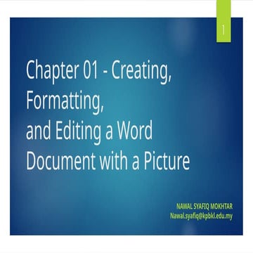 Chapter 1 : Microsoft Word for Beginner.pptx
