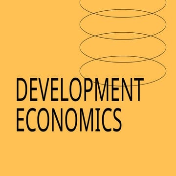Chapter 1 of the course Development Economics | PPTX