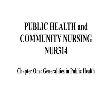 Chapter 1.pptx public health first chapter | PPTX